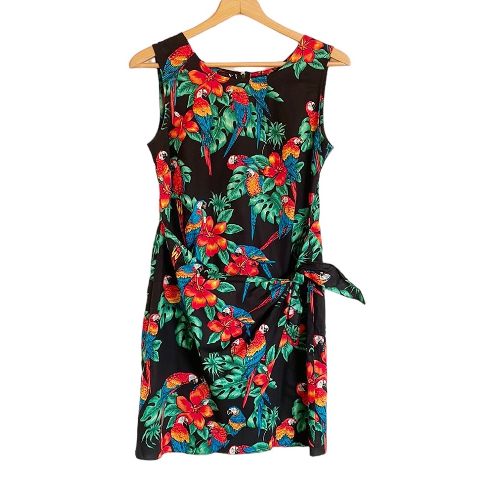 Puanani Hawaiian Faux Sarong Wrap Tropical Jungle Flo… - Gem
